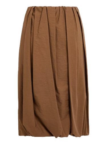 Brunello Cucinelli Pleated Balloon Skirt - Brown