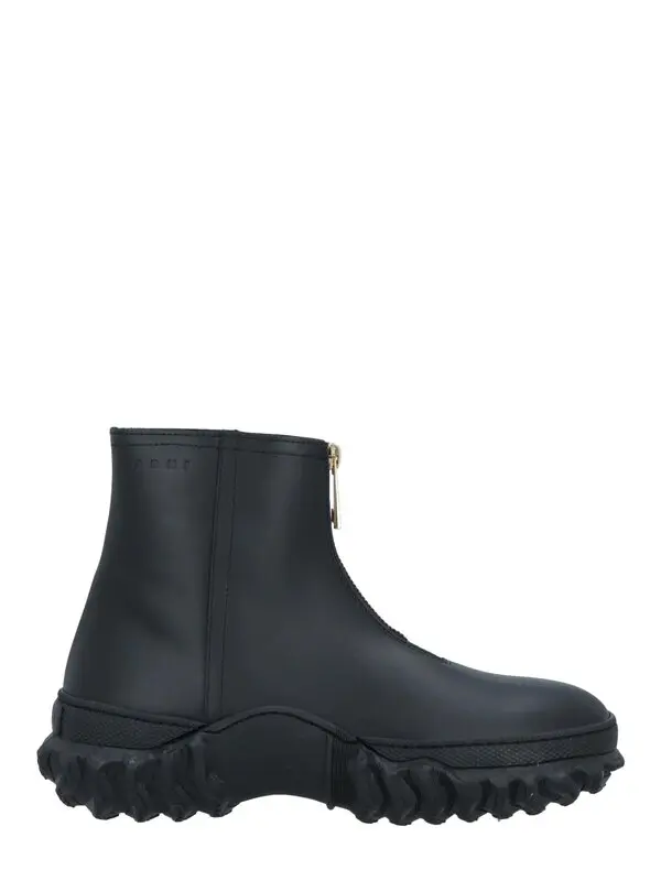 Marni Leather Zip Up Chunky Boots - Black