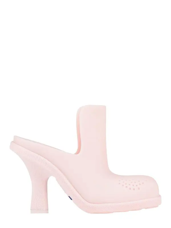 Burberry Pointed Toe Block Heel Mules - Pink