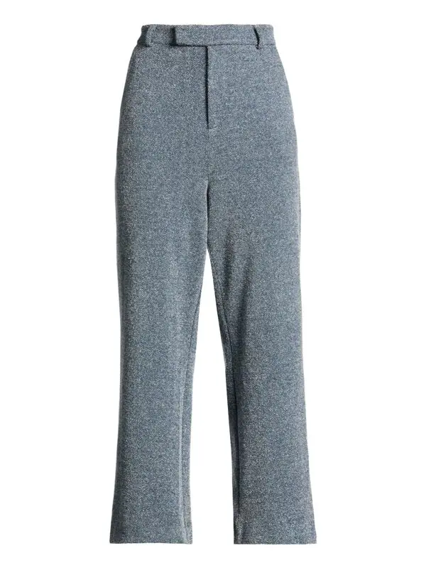 GANNI Loose Two-tone Tweed Trousers - Gray