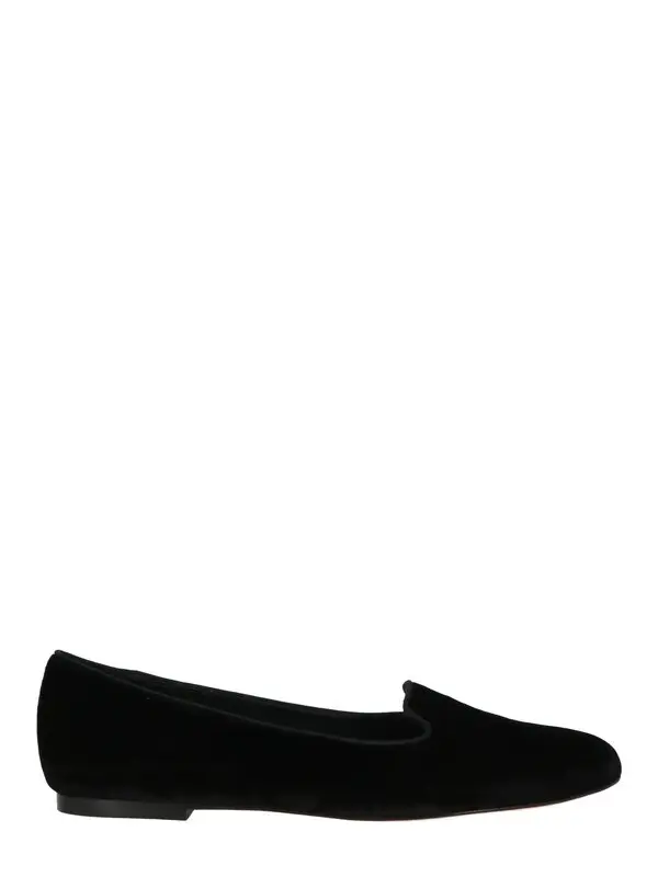 Dolce & Gabbana Velvet Round Toe Loafers - Black