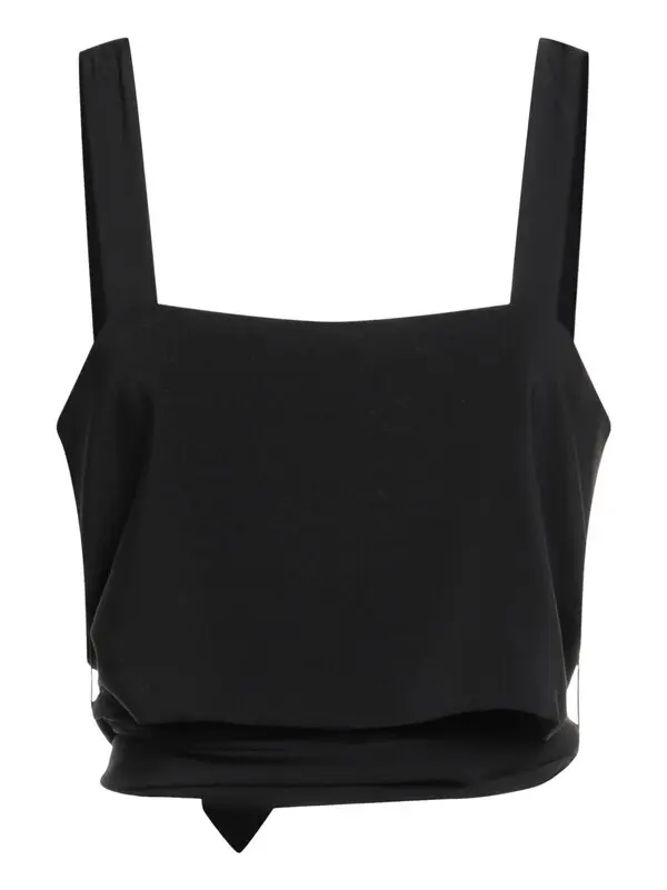 Chloé Square Neck Vest With Back Tie Detail - Black