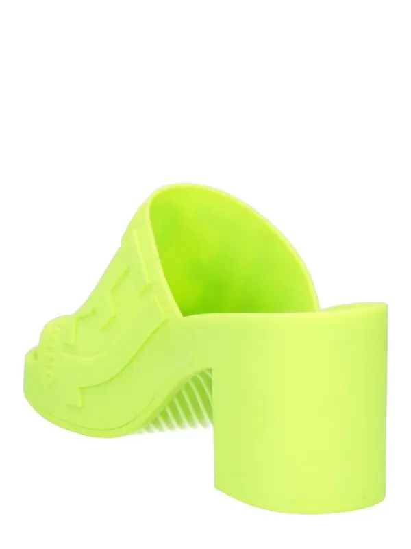 DIESEL® Leather Block Heel Sandals - Yellow