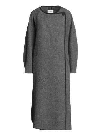 Isabel Marant Étoile Crew Neck Long Coat - Black