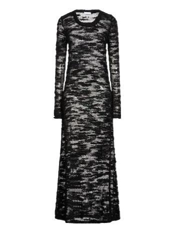 GANNI Lace Sweater Dress - Black