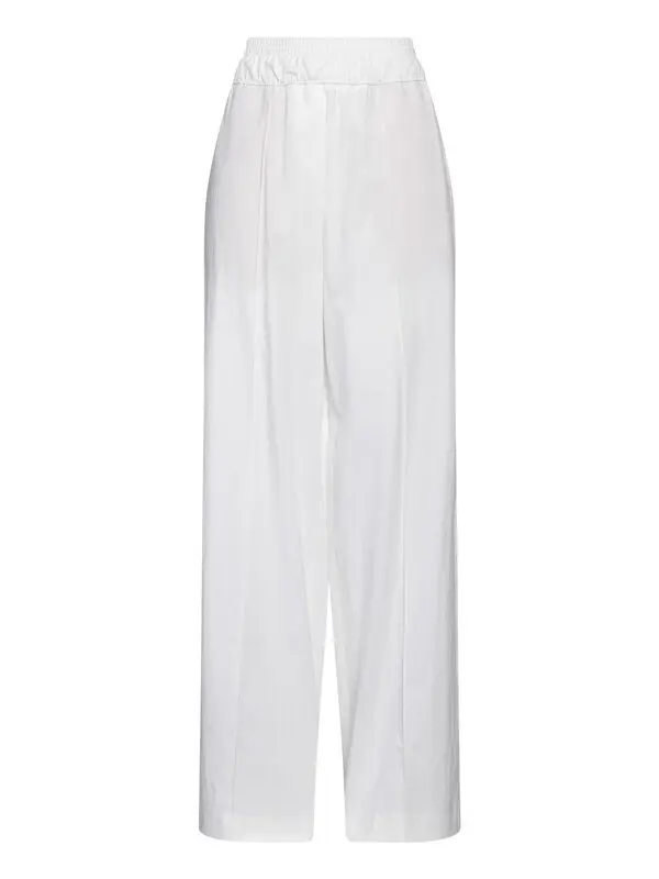 Brunello Cucinelli Wide-leg Trousers - White