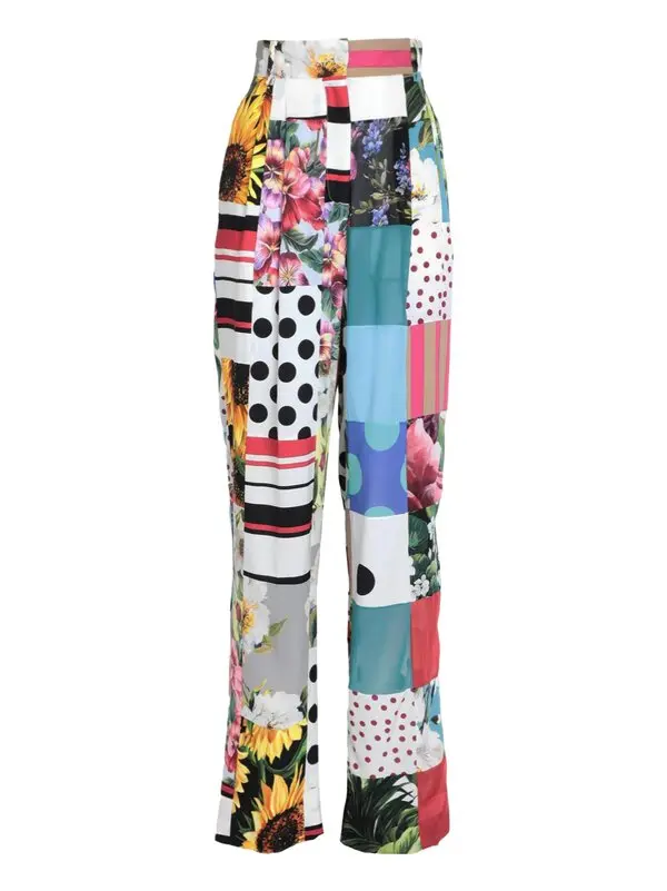 Dolce & Gabbana Printed Patchwork Trousers - Multicolor