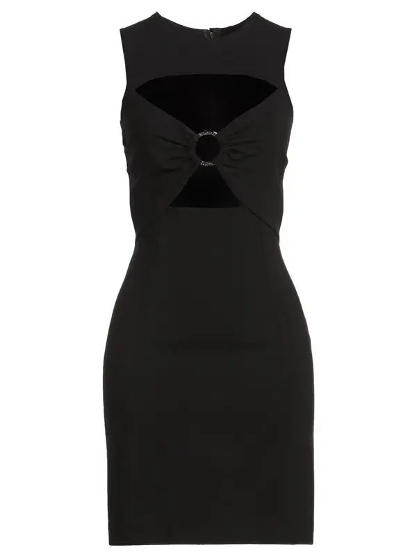 Dolce & Gabbana Sleeveless Stretch Dress With Appliqués - Black