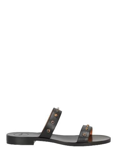 Chloé Studded Leather Slides - Black