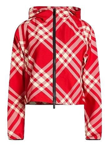 Burberry Printed Hooded Jacket - Red