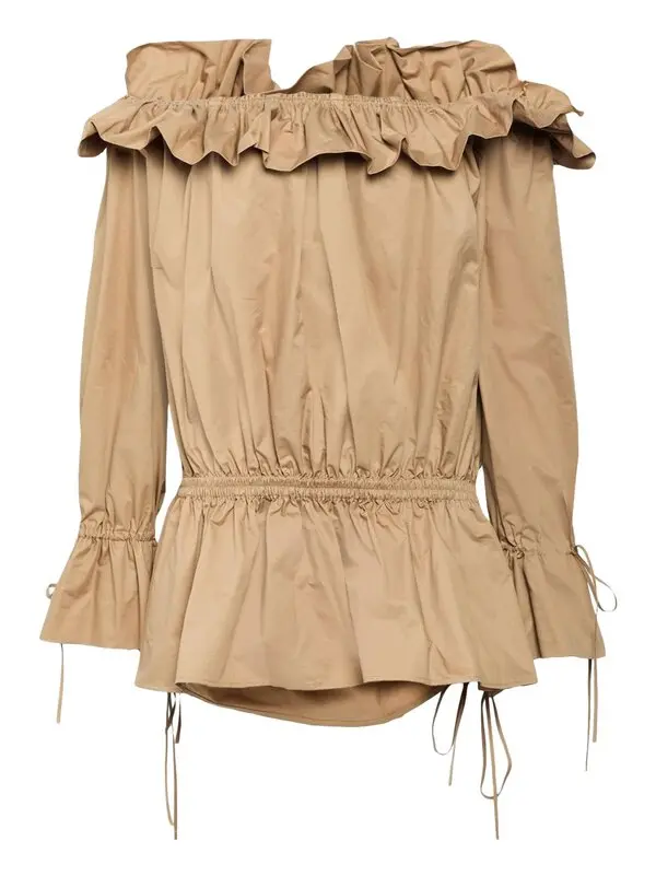 Saint Laurent Off-the-shoulder Top - Nude