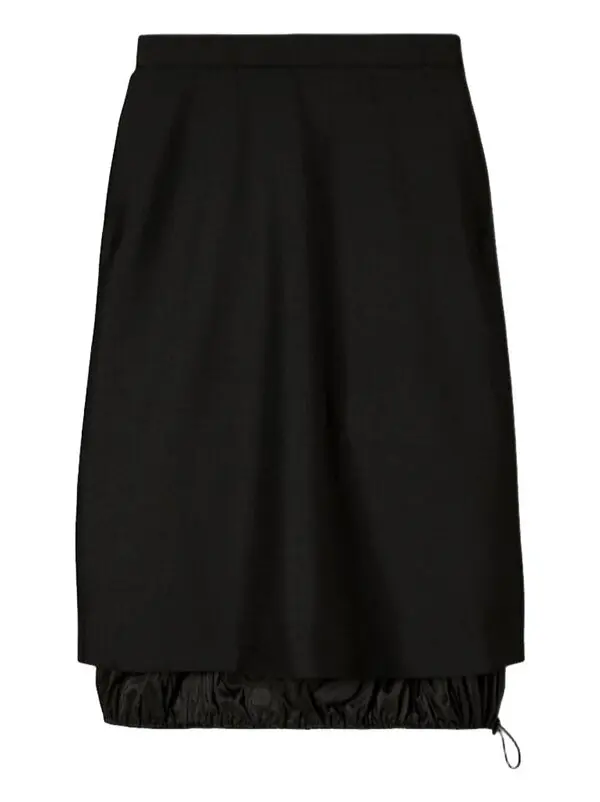 Tory Burch Ruffle Midi Skirt - Black