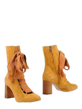Chloé Lace-up Ankle Boots With Chunky Heel - Brown