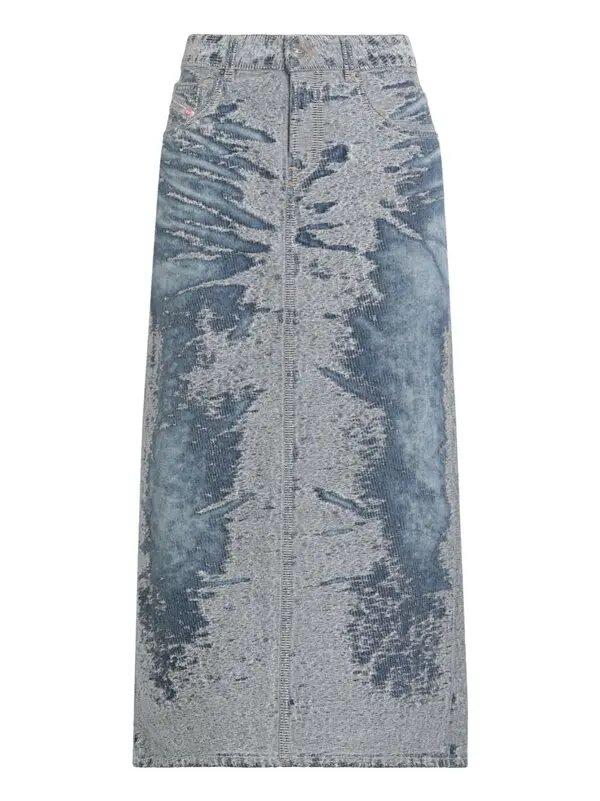DIESEL® Denim Midi Skirt - Gray