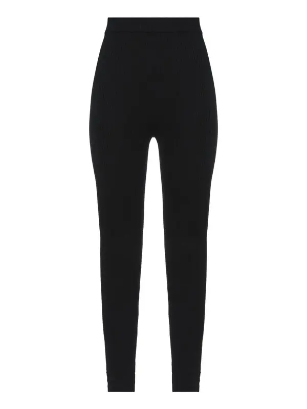 Dolce & Gabbana Ribbed Wool Leggings - Black