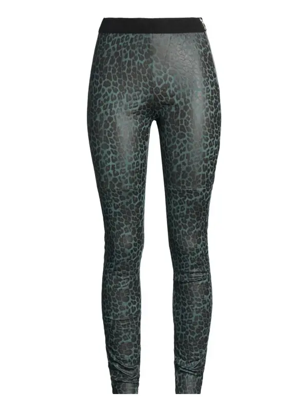 DIESEL® Leopard Print Skinny Pants - Black
