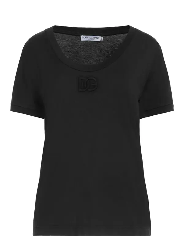 Dolce & Gabbana Embroidered Logo T-shirt - Black