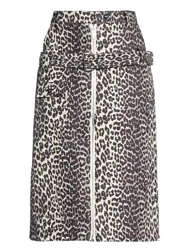 GANNI Printed Pencil Skirt - Black
