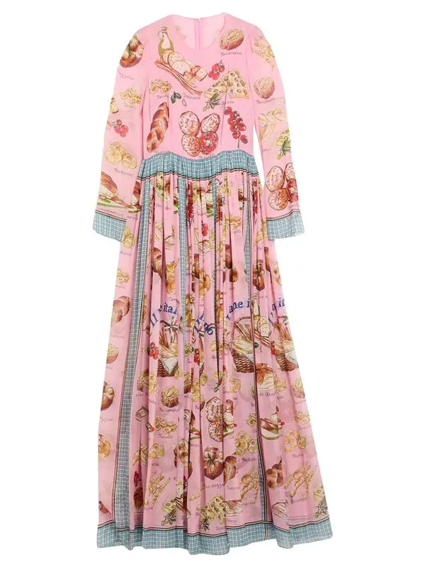 Dolce & Gabbana Printed Maxi Dress - Pink