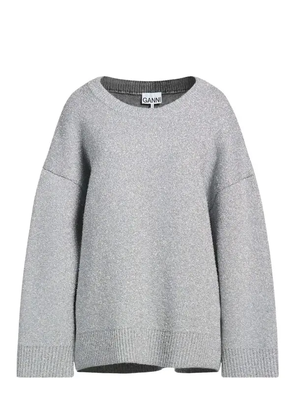 GANNI Crew Neck Sweater - Gray