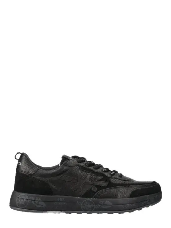 Premiata Round-toe Lace-up Sneakers - Black