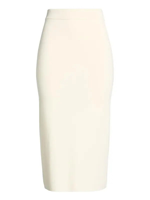 Max Mara Knitted Pencil Skirt - White
