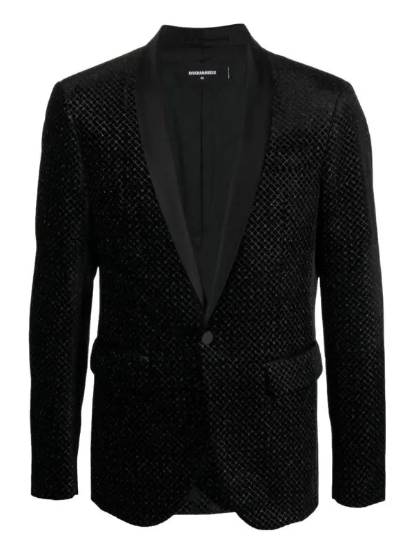 Dsquared2 Single-breasted Long-sleeved Blazer - Black
