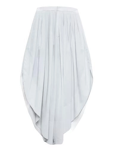 Chloé Pleated Crepe Divided Skirt With Built-in Shorts - White