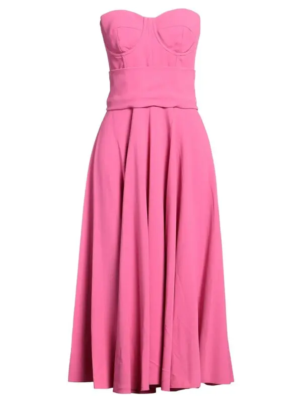 Dolce & Gabbana Sleeveless Pleated Midi Dress - Pink