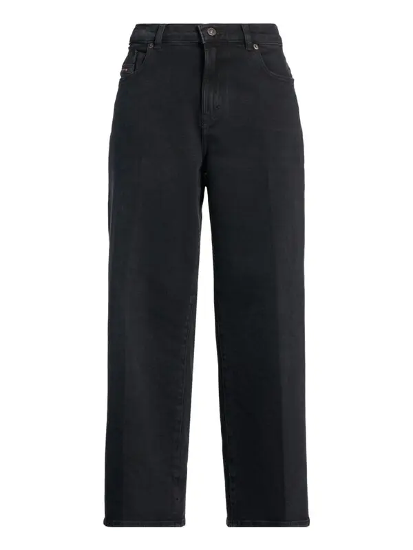 DIESEL® Wide-leg Denim Trousers - Black