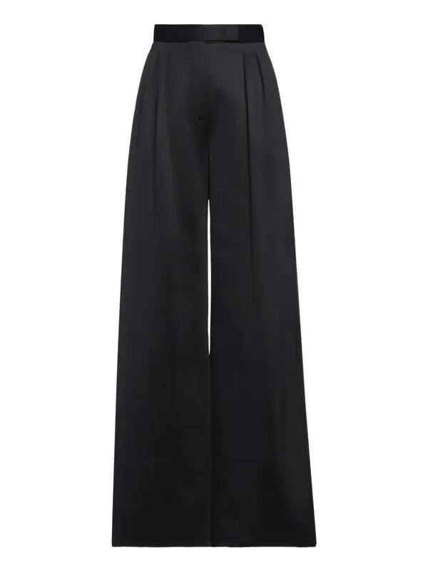 Max Mara Loose Jersey Wide-leg Trousers - Black