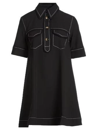GANNI Short Sleeve Dress - Black