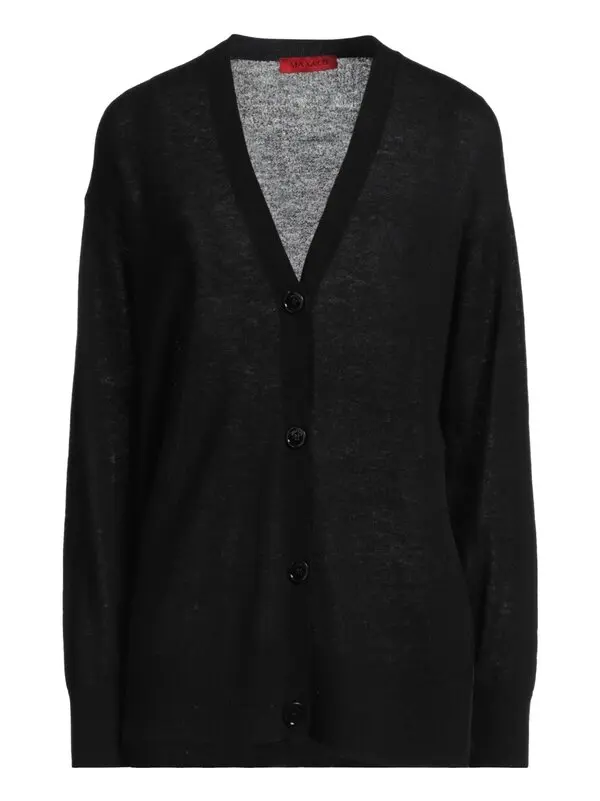 MAXCO. V-neck Knit Cardigan - Black