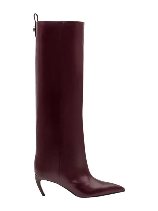 Attico 65mm Pointed-toe Leather Boots - No