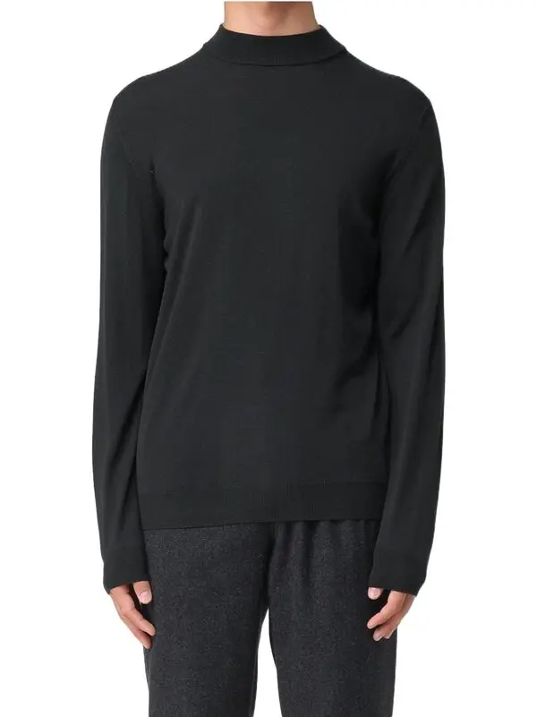 ZANONE Long-sleeved Crew Neck Sweater - Black