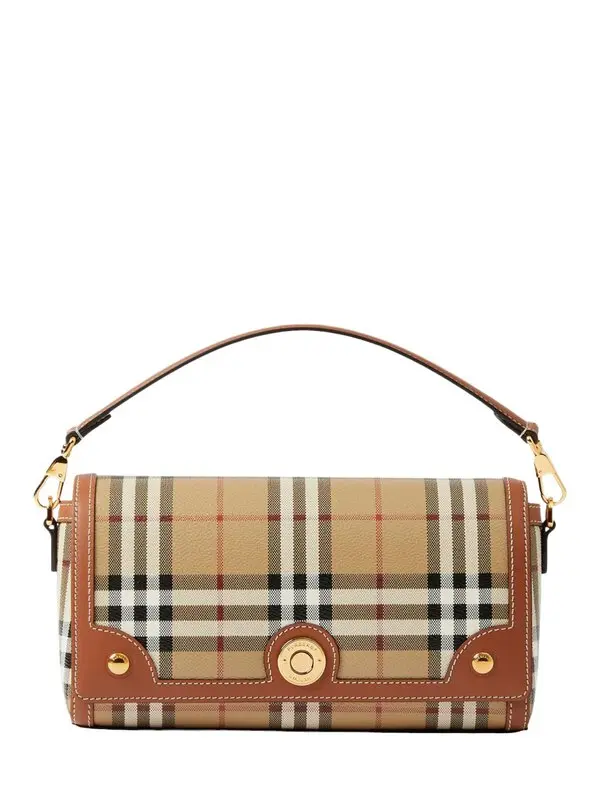 Burberry Checkered Flap Shoulder Bag - Brown