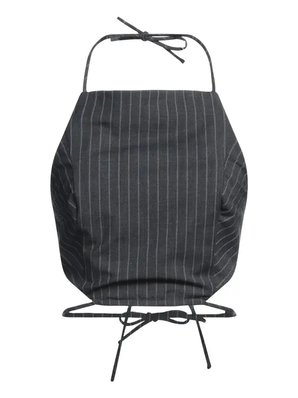 GANNI Strappy Halter Top - Black