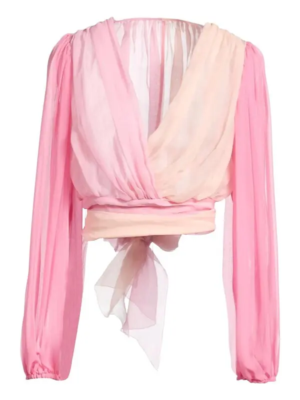 Dolce & Gabbana Chiffon Long-sleeve Top - Pink