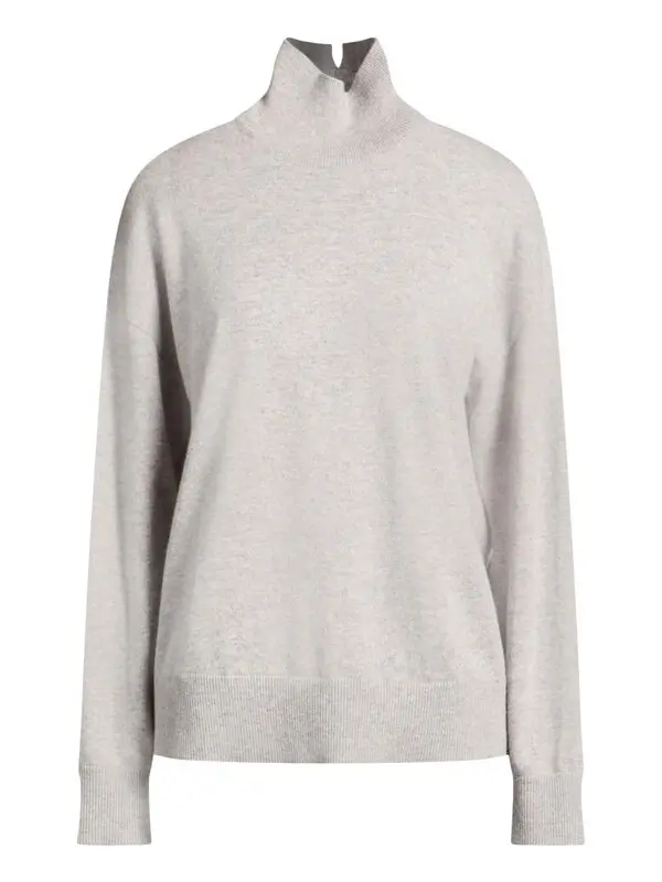 Burberry High Neck Long Sleeve Top - White