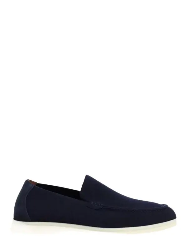 Loro Piana Flat Loafers With Contrasting Soles - Black