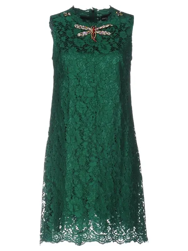 Dolce & Gabbana Sleeveless Lace Dress - Green
