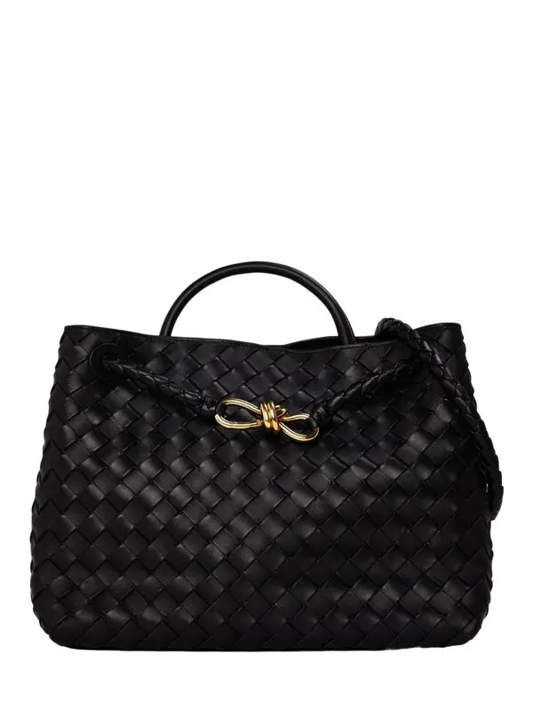Bottega Veneta Woven Leather Shoulder Bag - Black