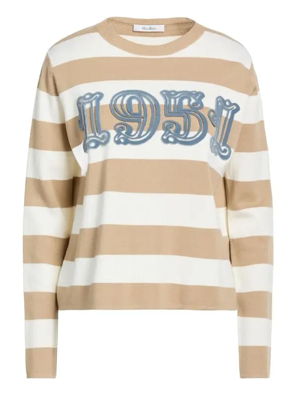 Max Mara Long-sleeved Crew Neck Sweater - Nude