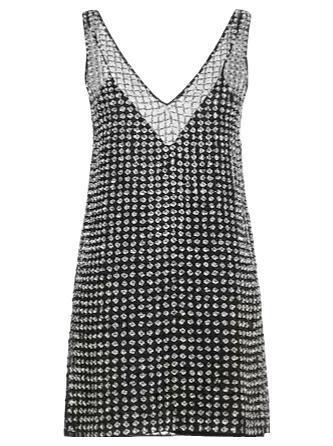 Max Mara Sleeveless Sequined Mini Dress - Black