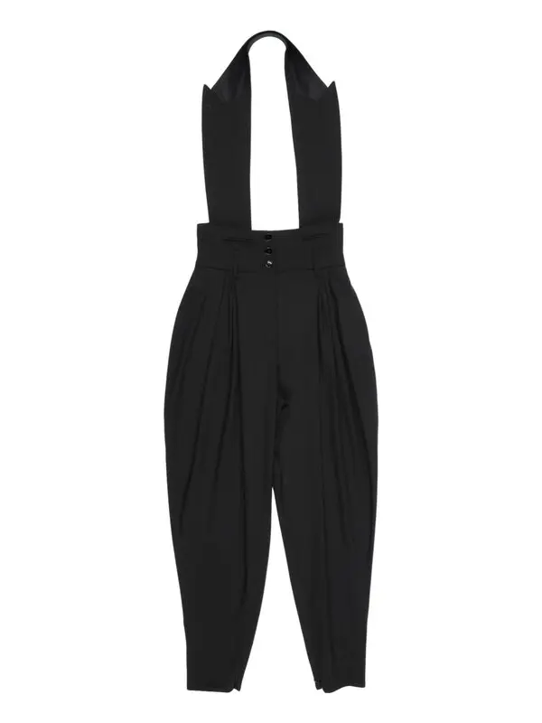 Dolce & Gabbana Cool Wool Tailored Pants With Detachable Application - Black
