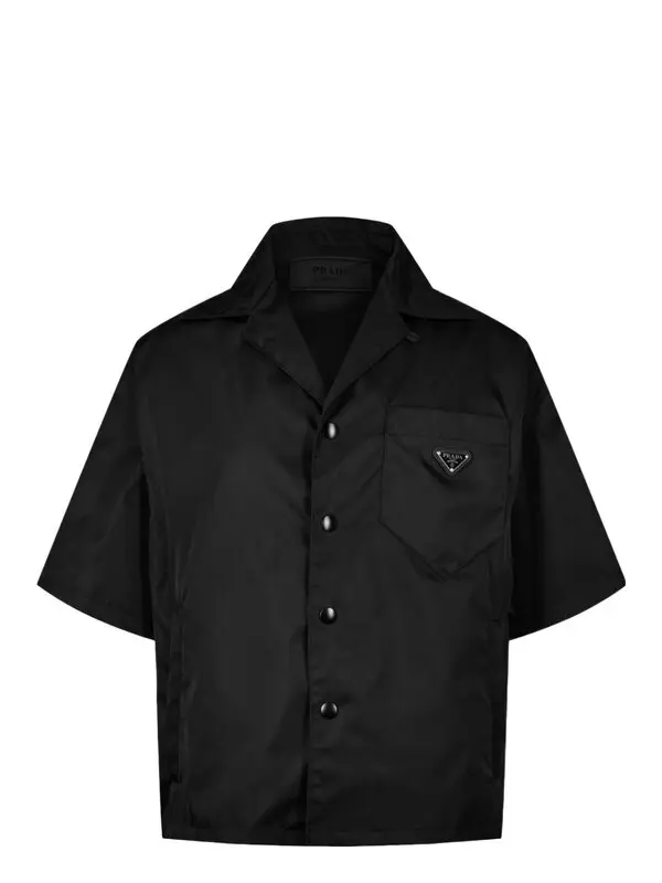 Prada Logo Short-sleeved Shirt - Nero