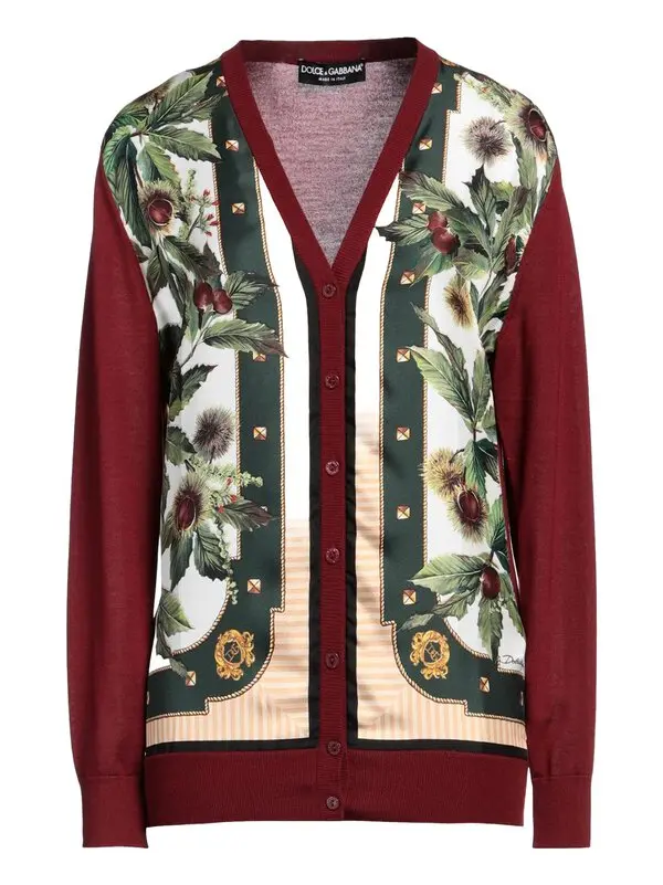 Dolce & Gabbana Floral Print Long Sleeve Knitted Top - Multicolor