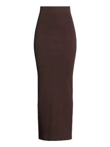 Max Mara Ribbed Pencil Maxi Skirt - Black