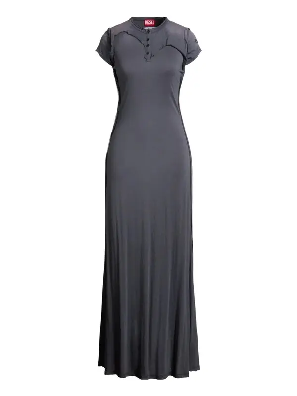 DIESEL® Solid Color T-shirt Dress - Black