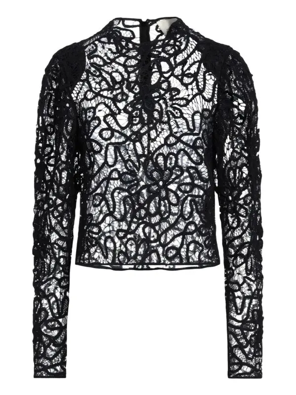 Isabel Marant Étoile Lace Long Sleeve Top - Black
